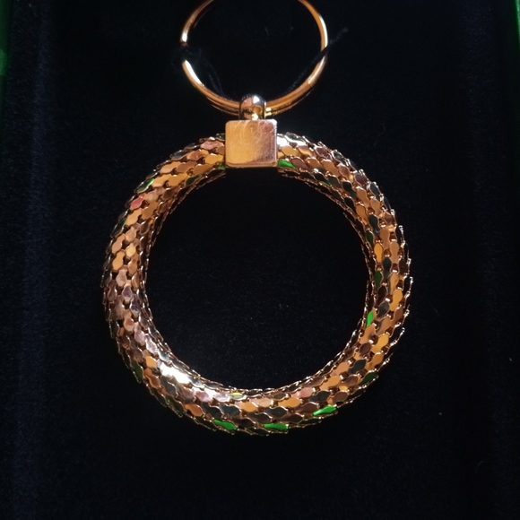 Accessories | Gold Toned Mesh Circle Keyring | Poshmark